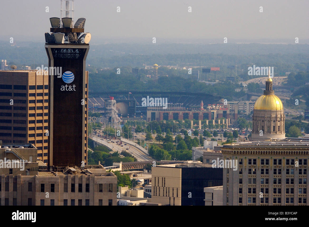 North America, USA, Georgia, Atlanta. State Capitol of Georgia, AT&T ...