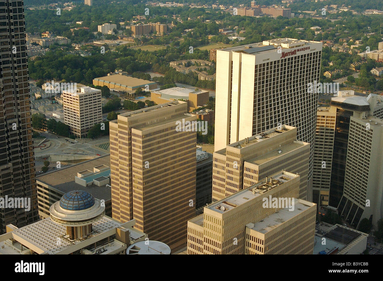 North America, USA, Georgia, Atlanta. A view from above of some Atlanta ...