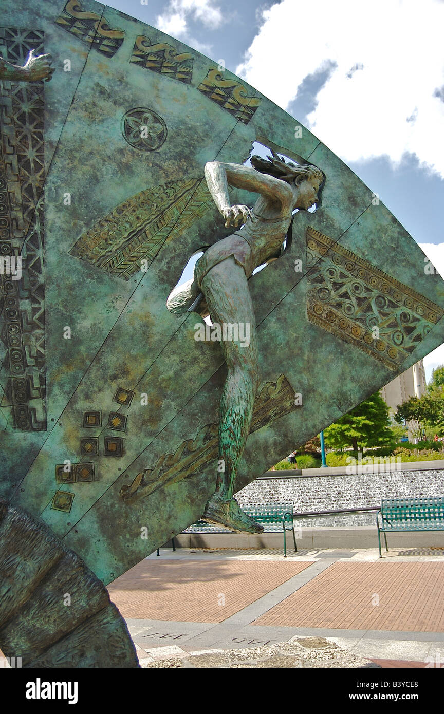 North America, USA, Georgia, Atlanta. A sculpture at Centennial Olympic ...