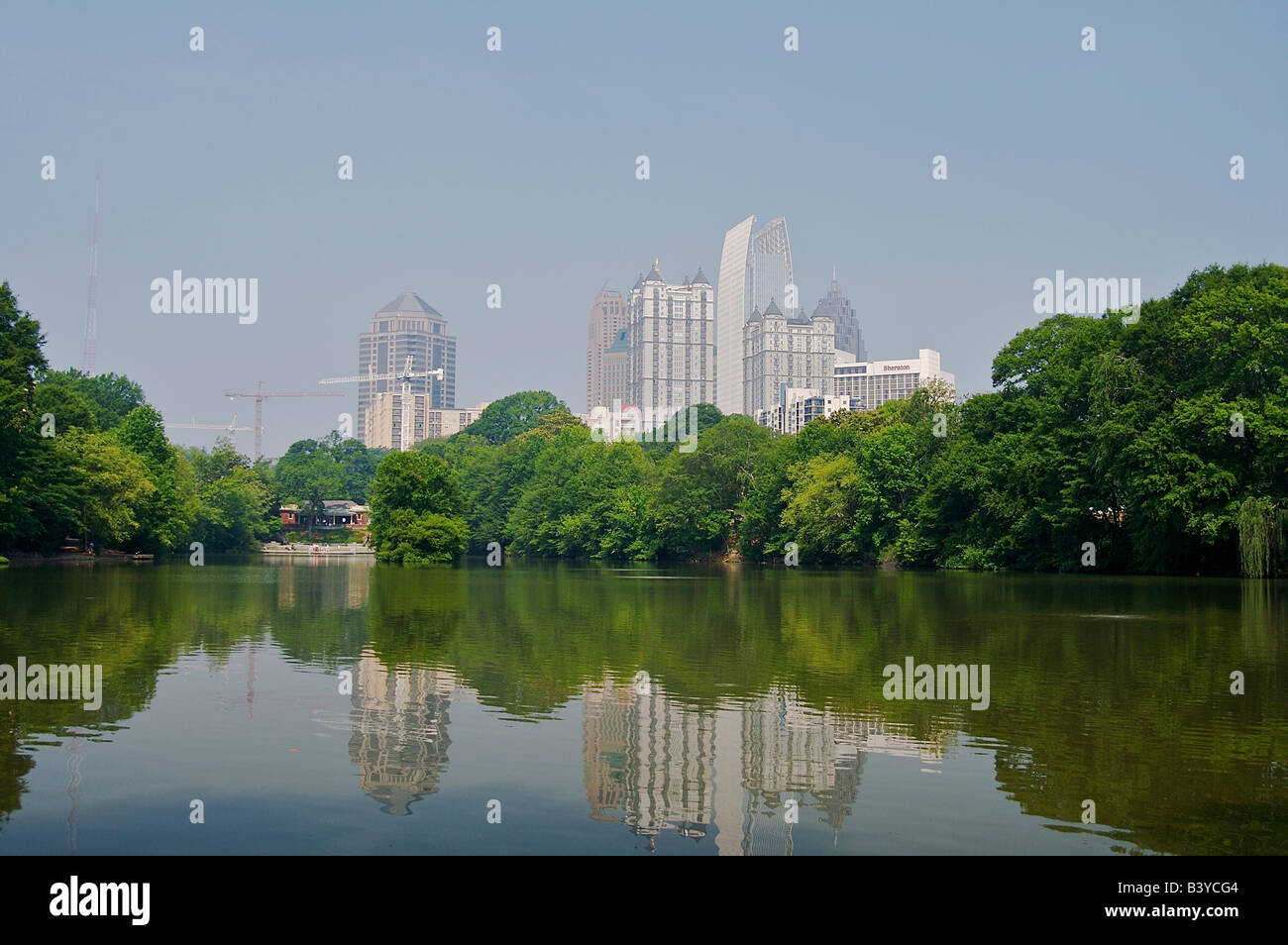North America, USA, Georgia, Atlanta. Atlanta skyline and its ...