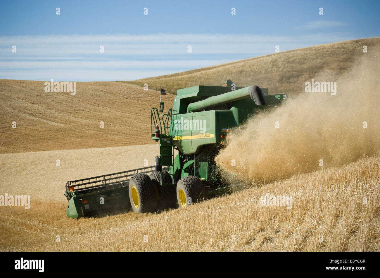 Wheat Harvest in Palouse, Washington, USA Stock Photo - Alamy
