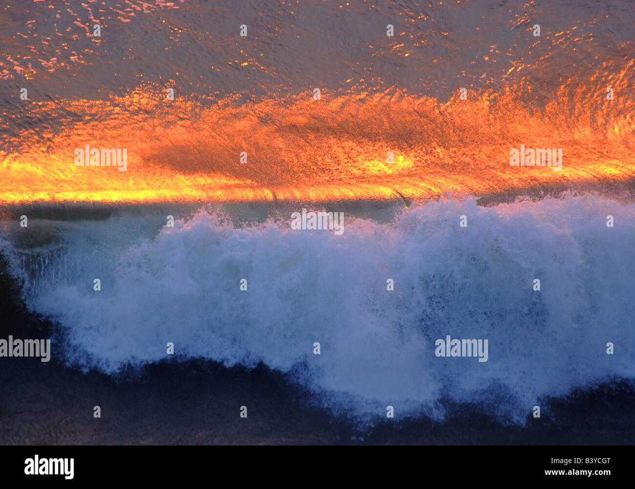 Atlantic waves at sunset Stock Photo - Alamy