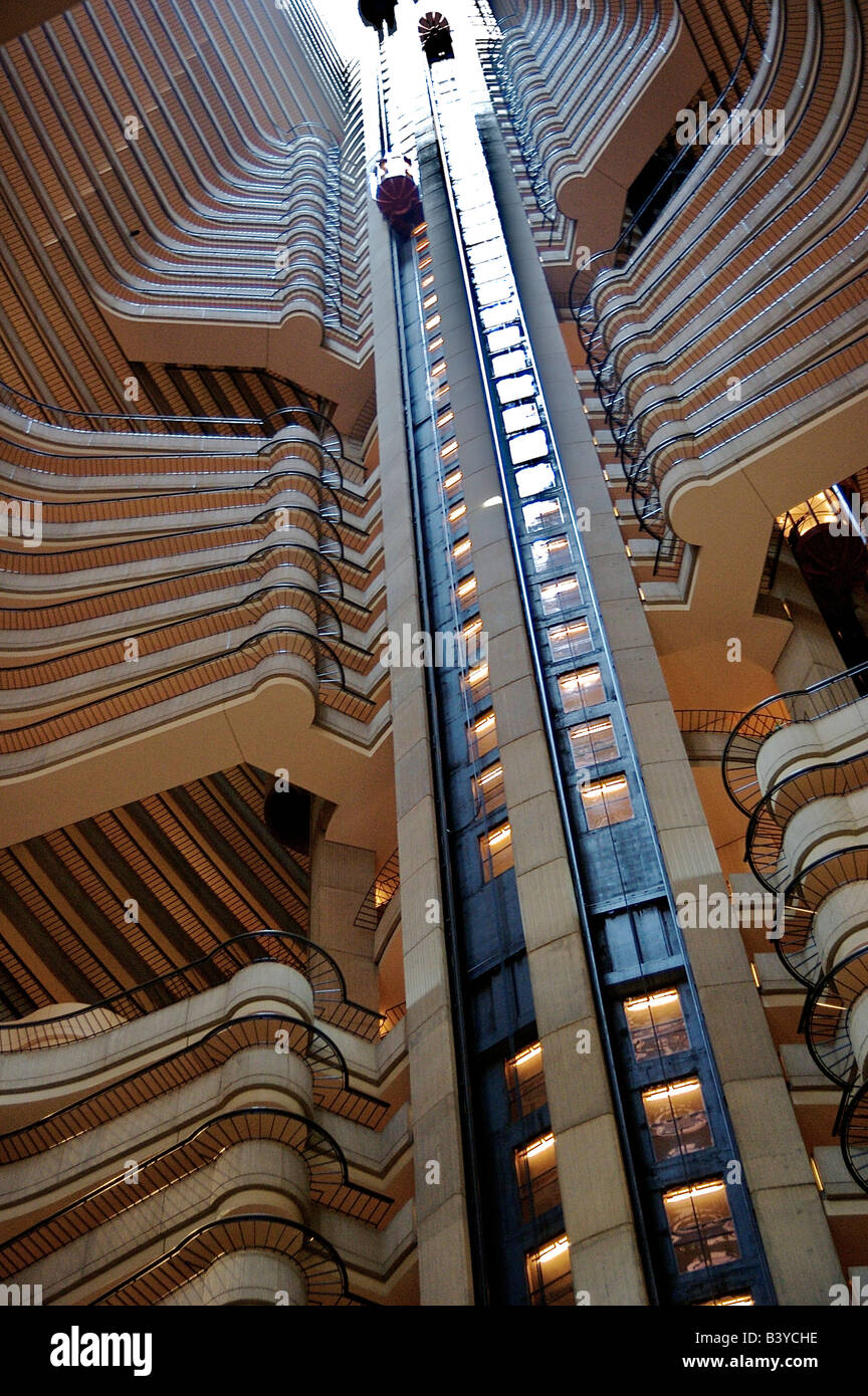 North America, USA, Georgia, Atlanta. Looking up through the Atlanta ...