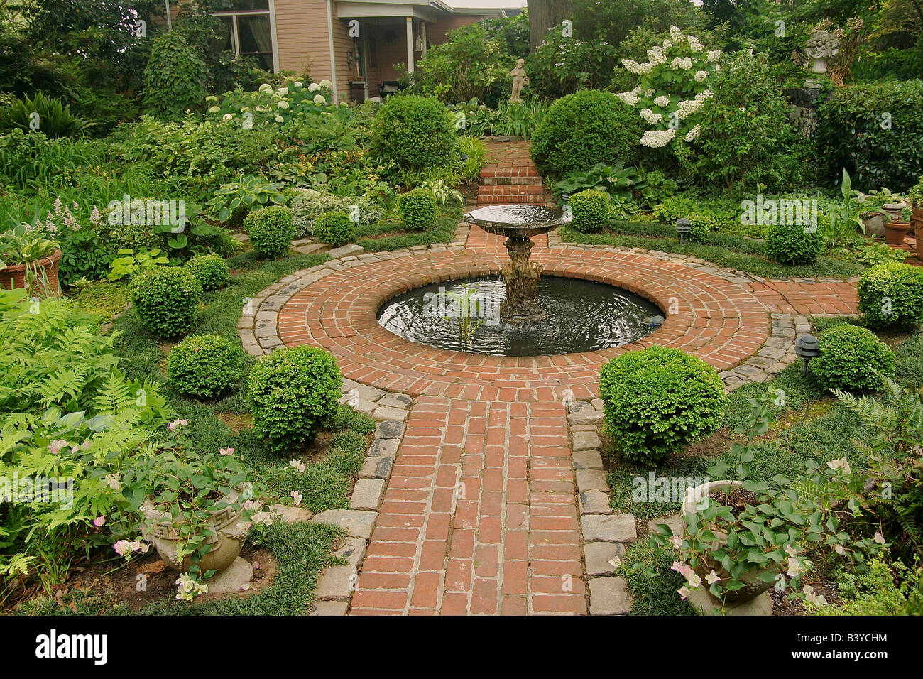 North America, USA, Georgia, Atlanta. The garden at the King-Keith ...