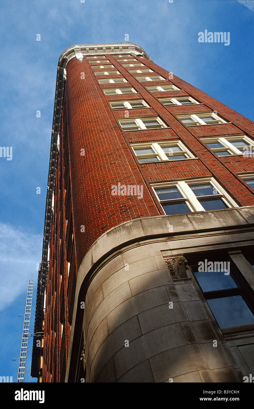 North America, USA, Georgia, Atlanta. A brick building in downtown ...