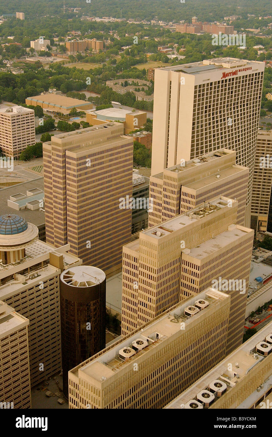 North America, USA, Georgia, Atlanta. A view from above of some Atlanta ...
