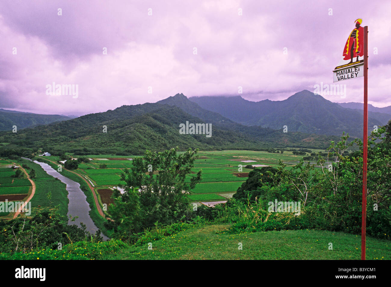 USA, Hawaii, Kauai. Hanalei Valley Overlook Stock Photo - Alamy