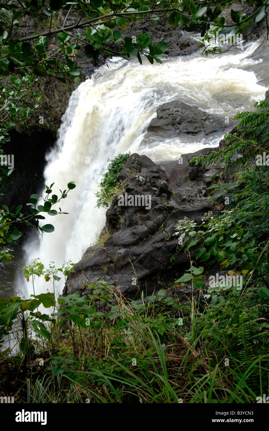 USA, Hawaii, Big Island, Hilo. OK Farms, Rainbow Falls Stock Photo - Alamy