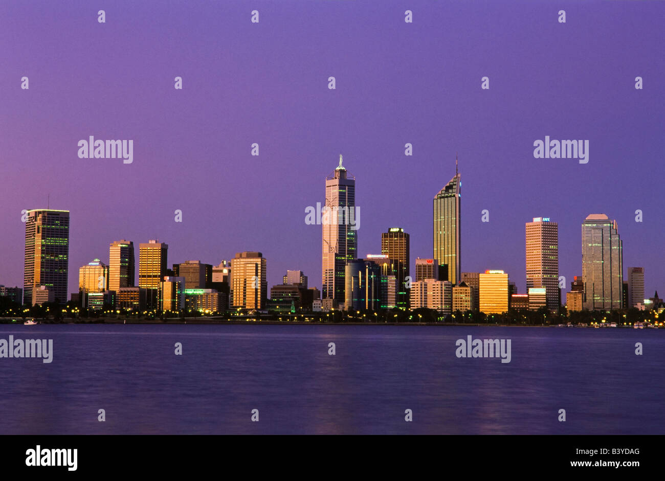 Perth, Western Australia at dusk Stock Photo - Alamy
