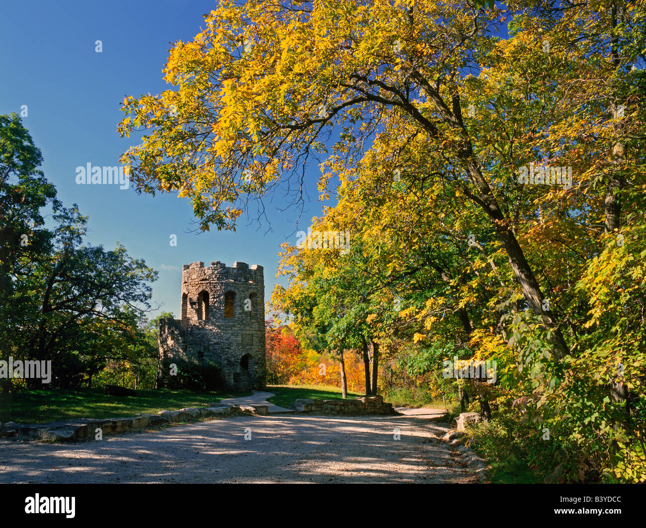 USA, Iowa, Winterset. Clark's Tower is a viewing platform for the ...