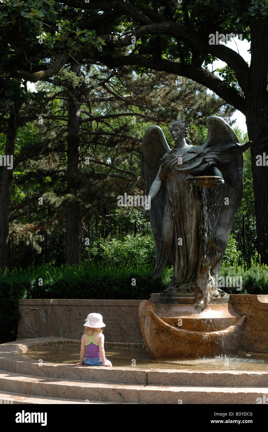 Council Bluffs, Iowa, Black Angel Sculpture (MR Stock Photo - Alamy