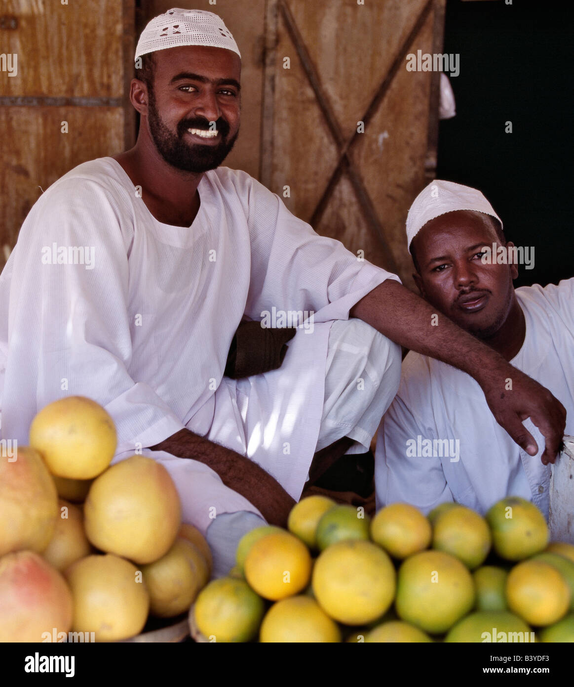 Sudan, Shendi. A fruit stall in the important market town of Shendi on ...