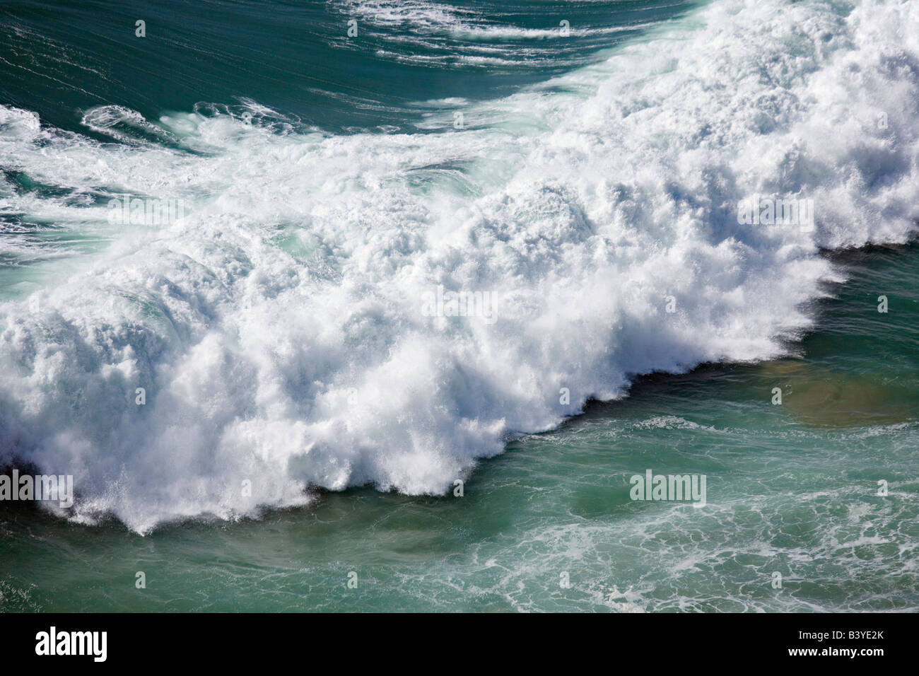 Atlantic ocean waves breaking on coast at Cabo da Roca Portugal Stock ...