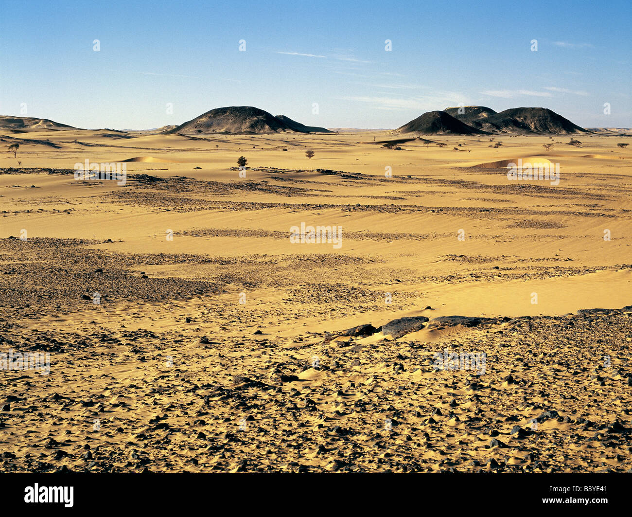 Sudan, Sahara Desert, The magnificent desert scenery in the far ...