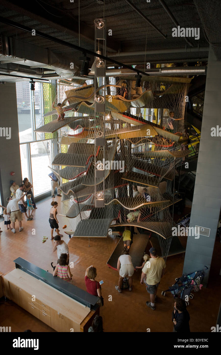 The atrium of the Boston Childrens Museum, Boston, Massachusetts Stock ...