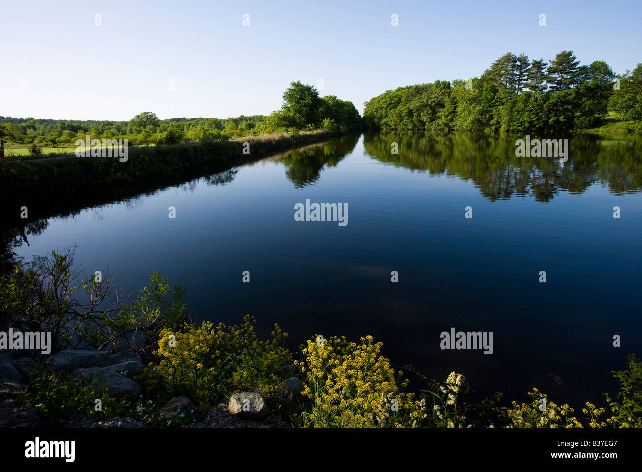 Canal parallel to the Blackstone River. Blackstone River and Canal ...