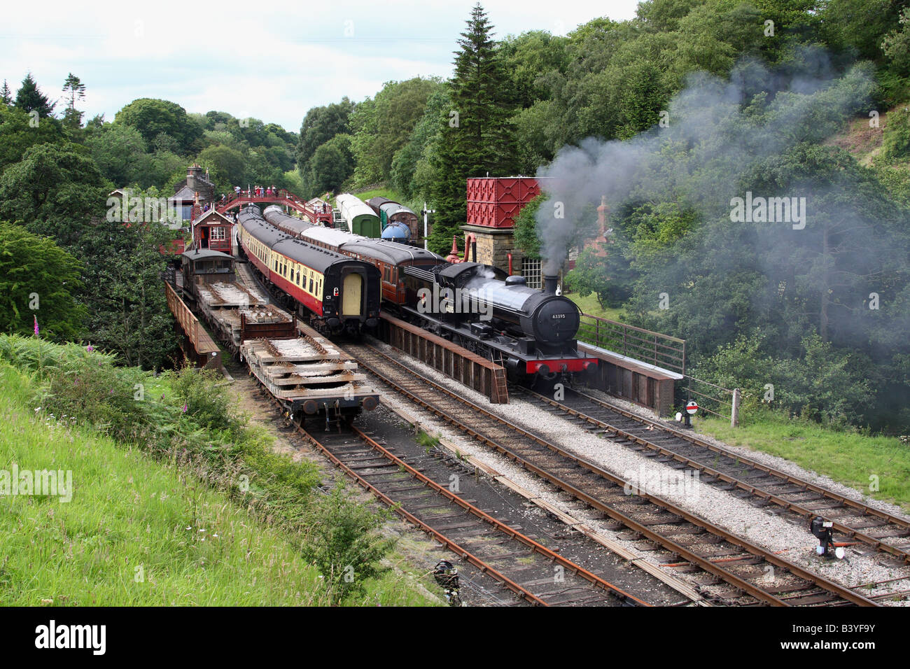 Steam engines at Goathland Station, North Yorkshire, England, U.K Stock ...