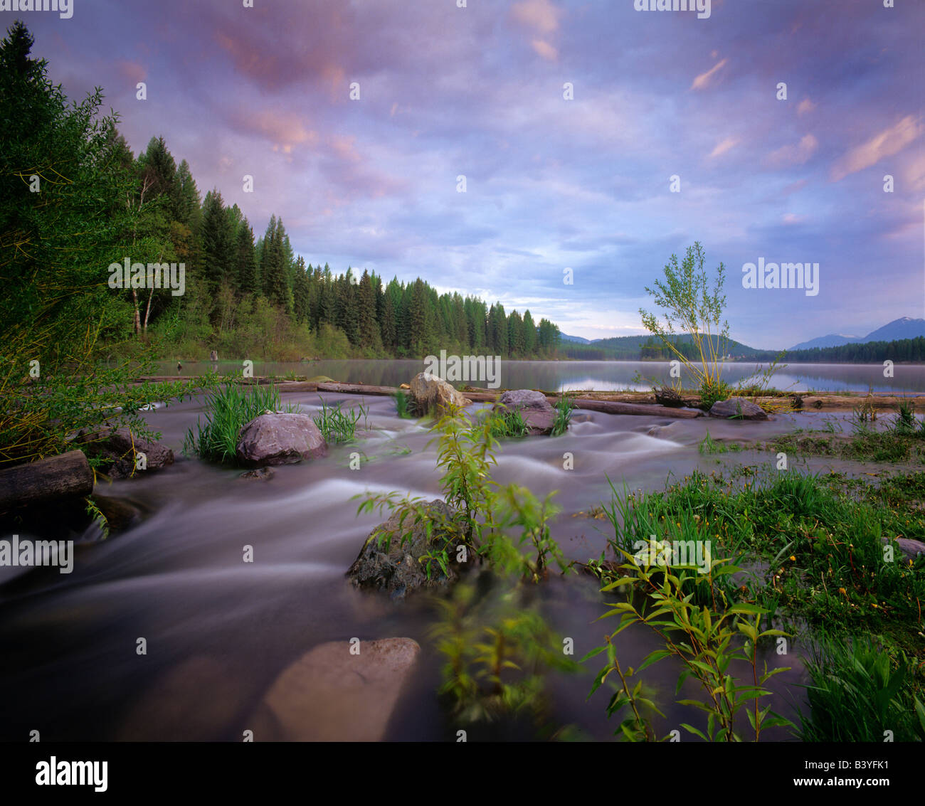 Lower Stillwater Lake in the Flathead National Forest of Montana Stock ...