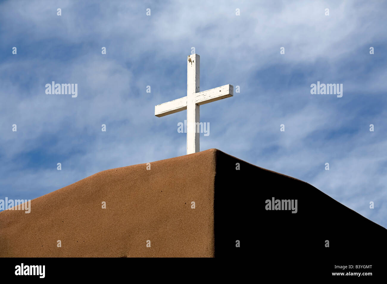 USA, New Mexico, Nambe. Mission El Sagrado Corazon or Sacred Heart ...