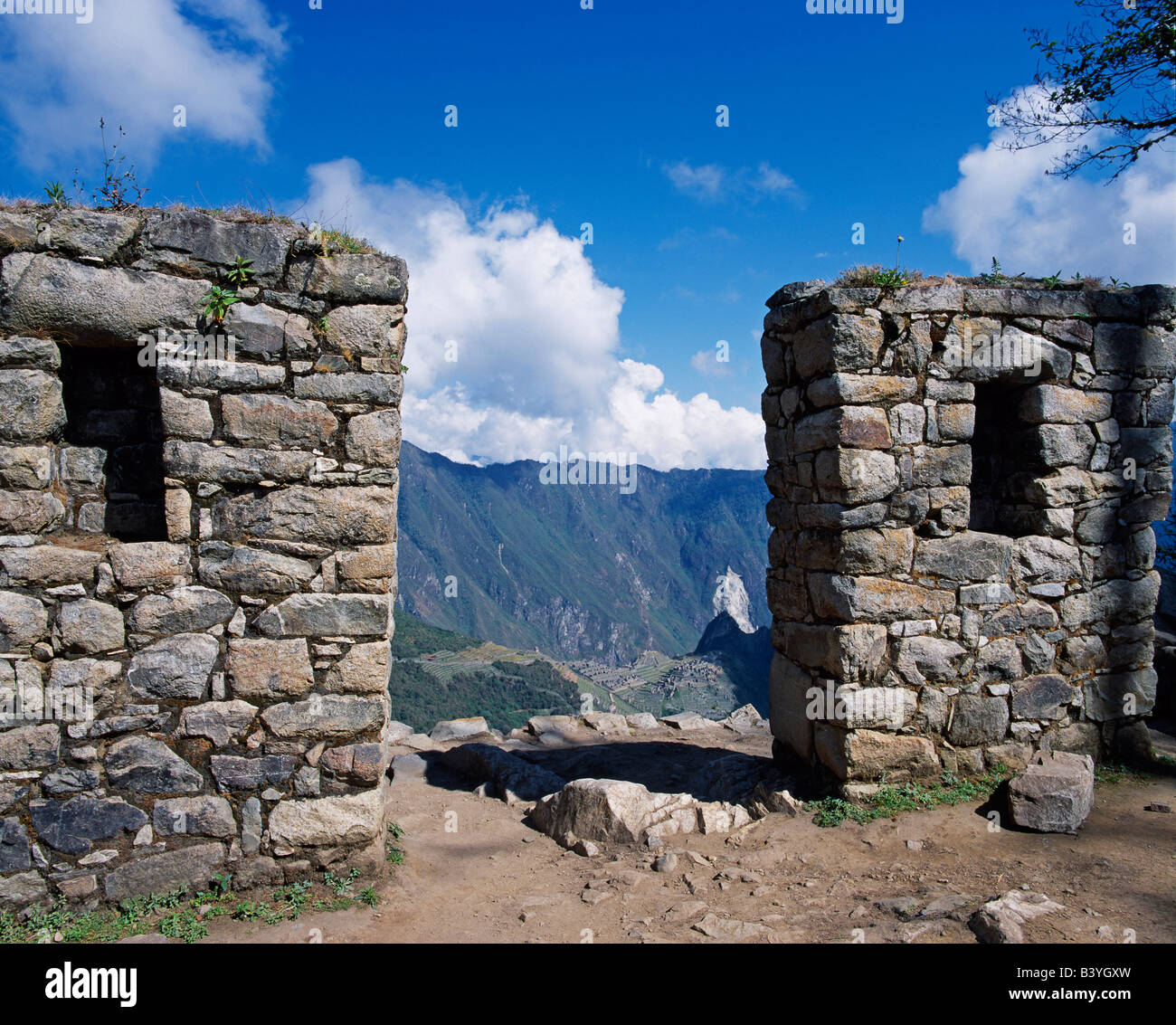 Peru, Urubamba Valley (Sacred Valley), Machu Picchu. The Sun Gate Stock ...