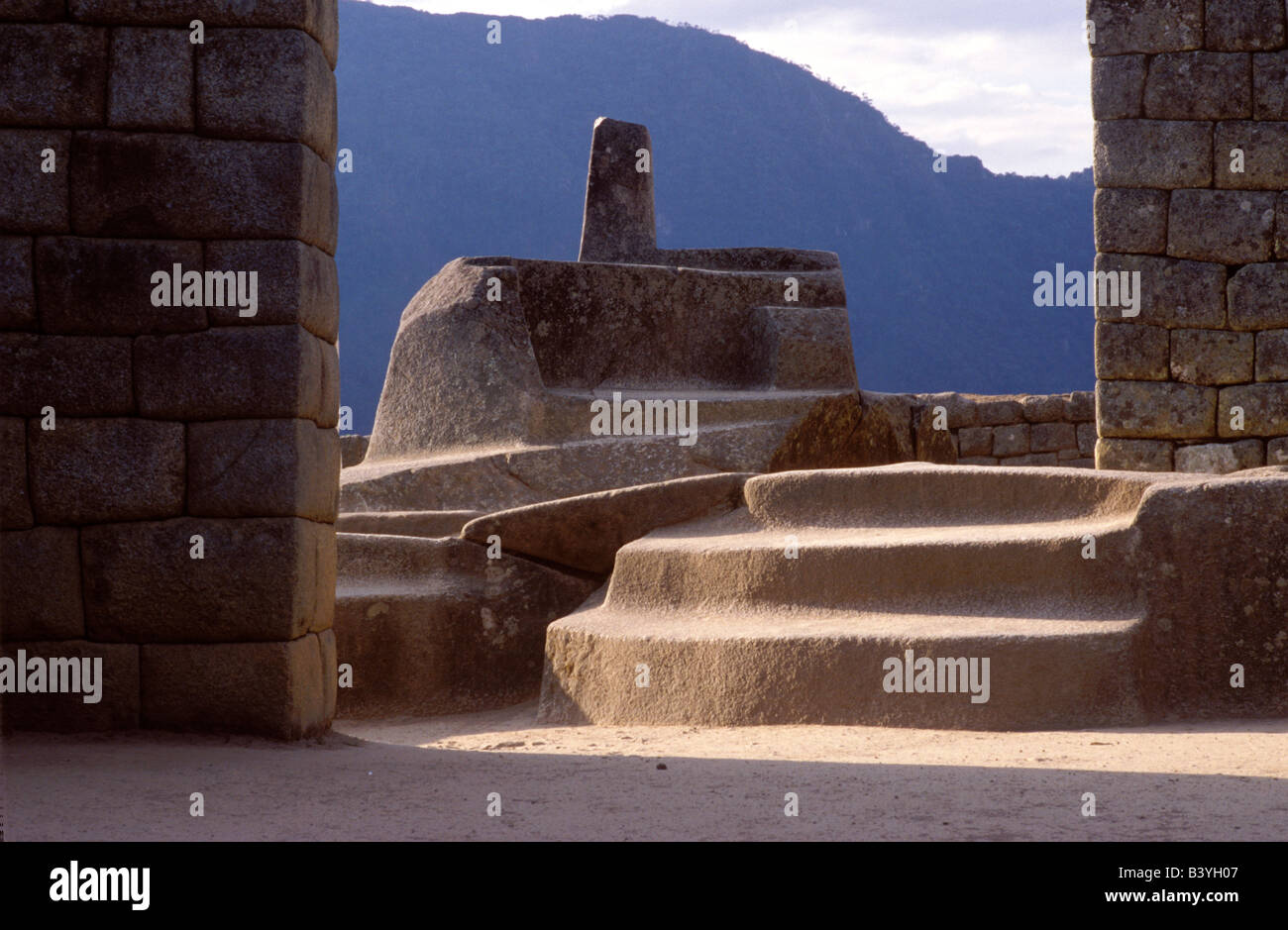 Peru, Sacred Valley, Machu Picchu. Intihuatana - The hitching Post of ...