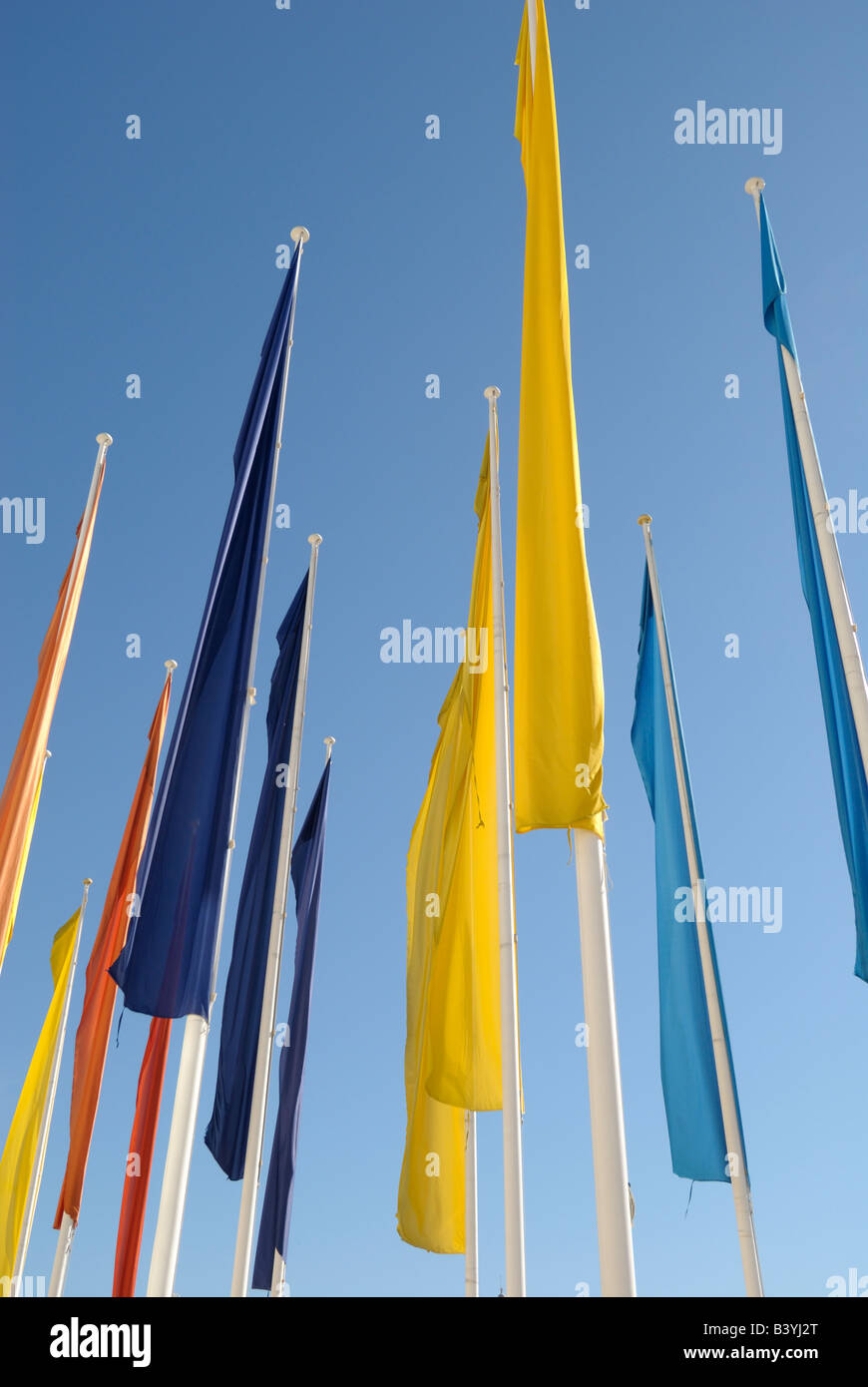 Flags outside the Belem Conference Centre, Lisbon Portugal Stock Photo ...