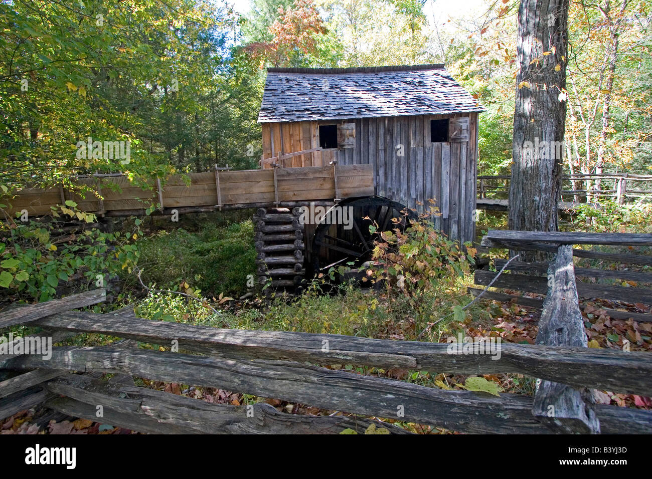 USA - Tennessee. Cable mill in Cades Cove area of Great Smoky Mountains ...