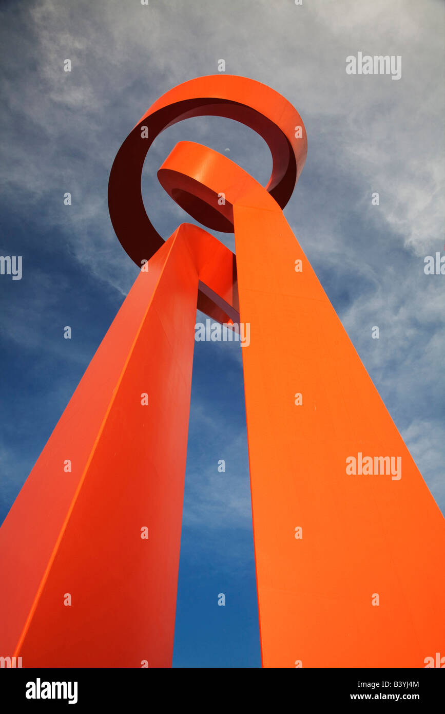 Big red sculpture donated to the city of San Antonio by Mexico Stock ...