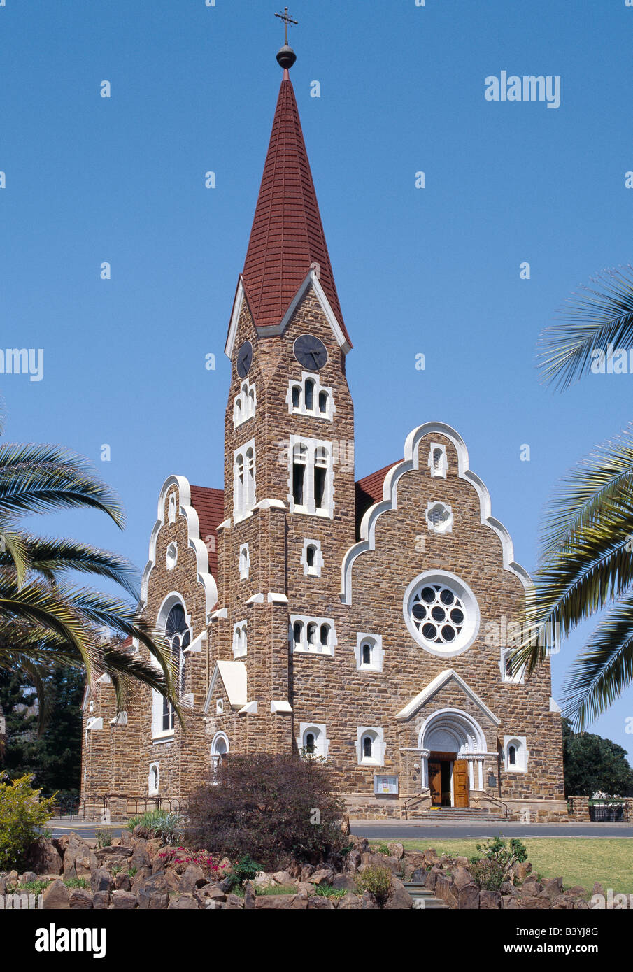Namibia, Windhoek, Windhoek. The Lutheran Christuskirche is one of ...