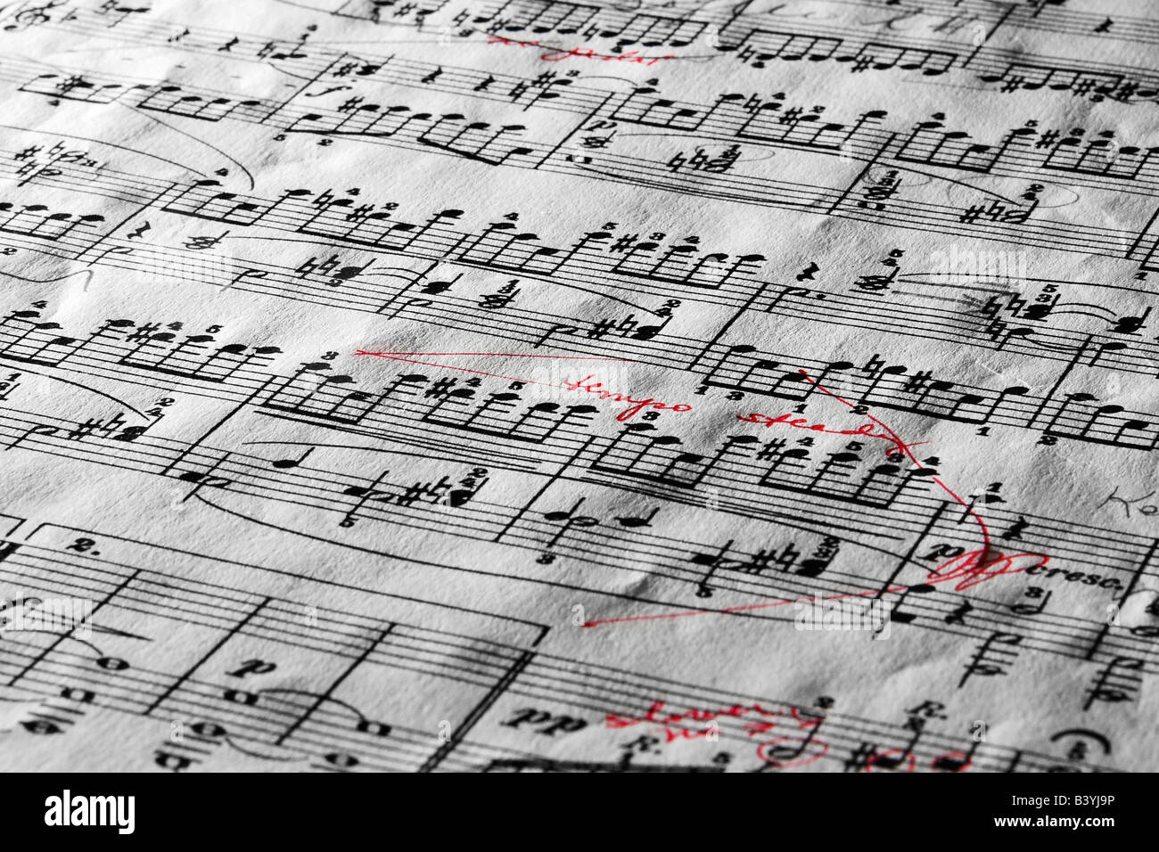 Handwritten sheet music music notes hi-res stock photography and images ...