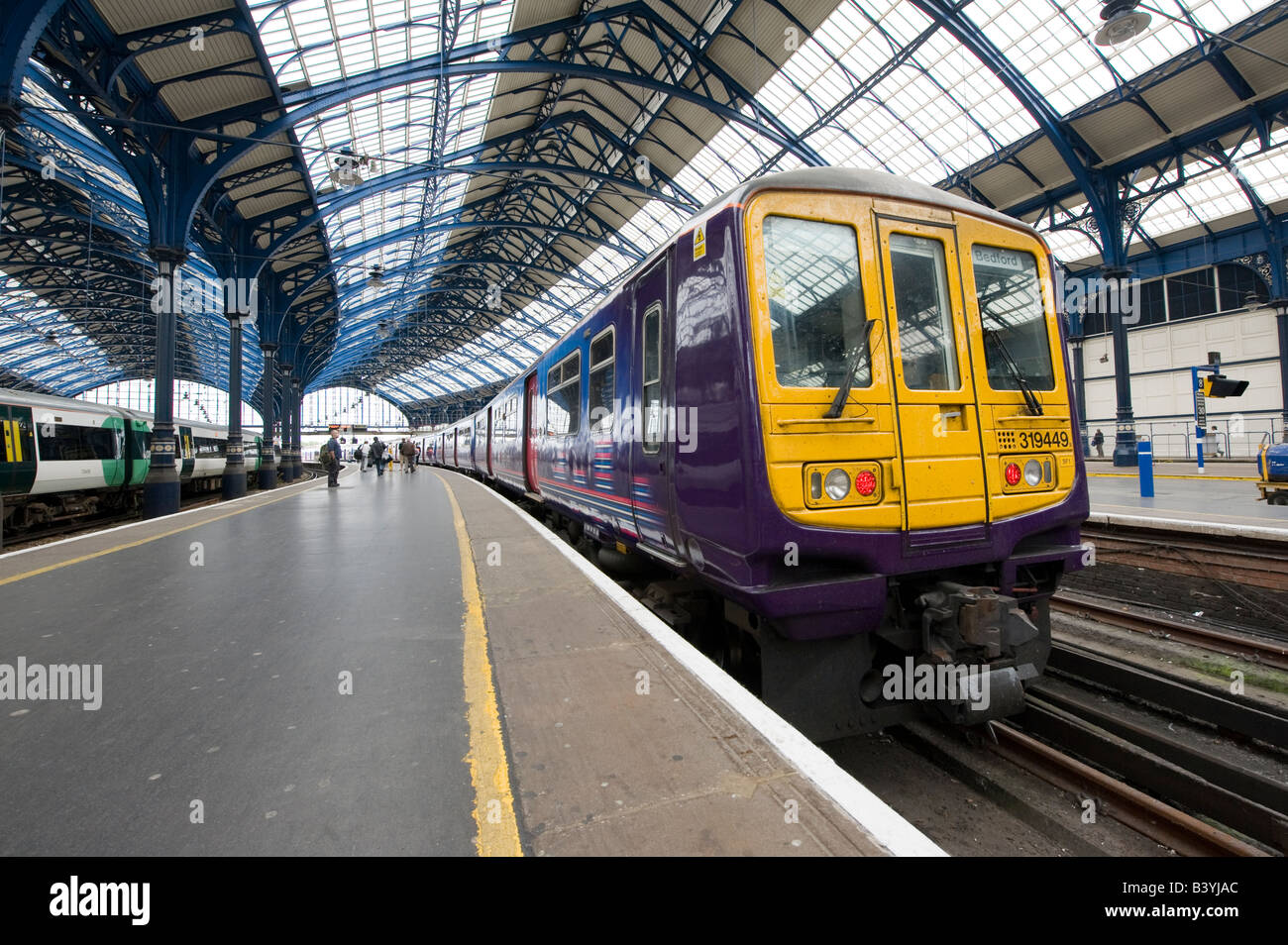 Class 319 train in first capital connect livery waiting at a platform ...