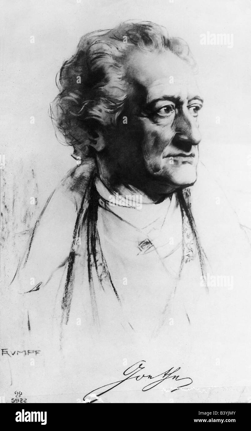 Goethe, Johann Wolfgang von, 28.8.1749 - 22.3.1832, German author ...
