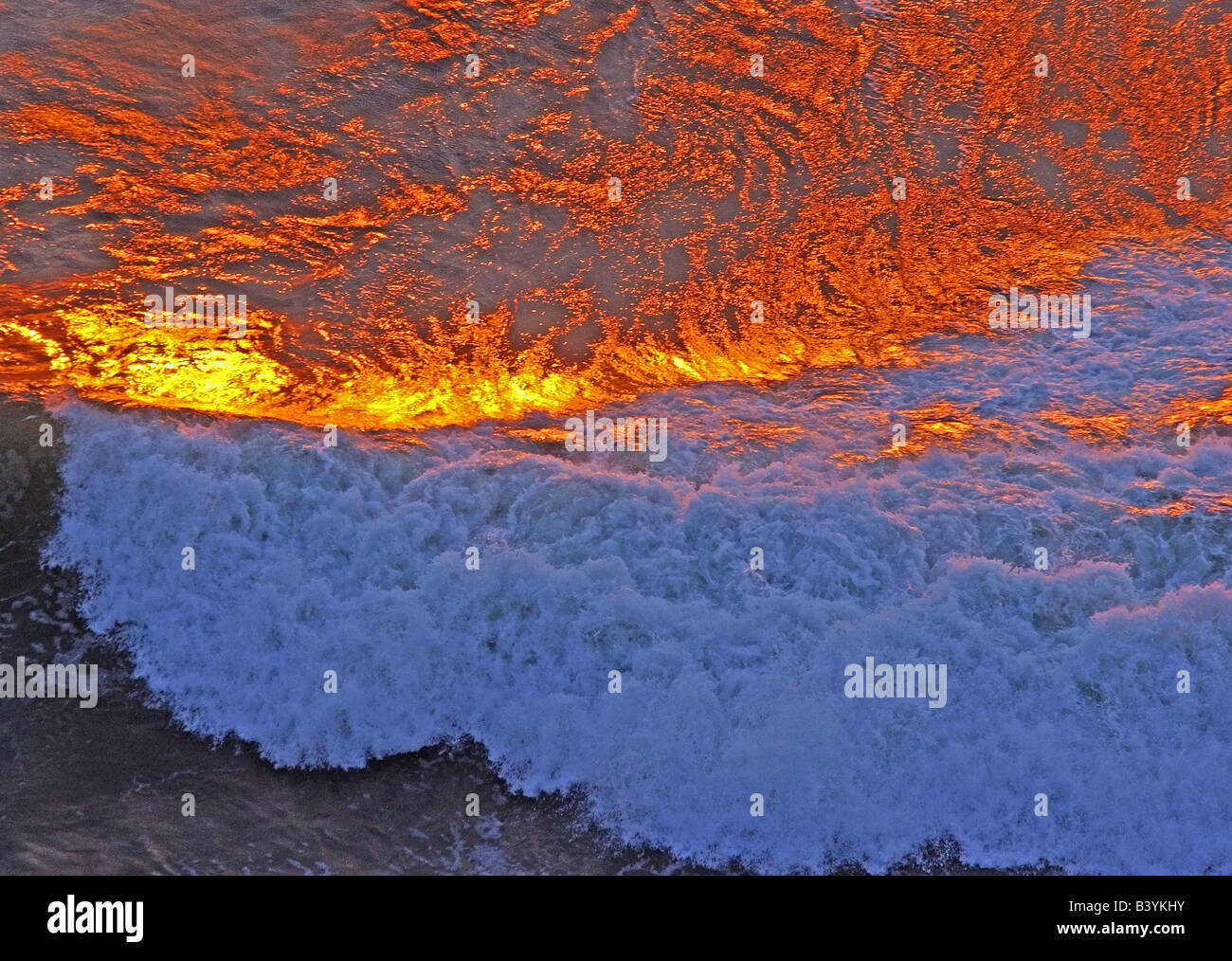 Atlantic waves at sunset Stock Photo - Alamy