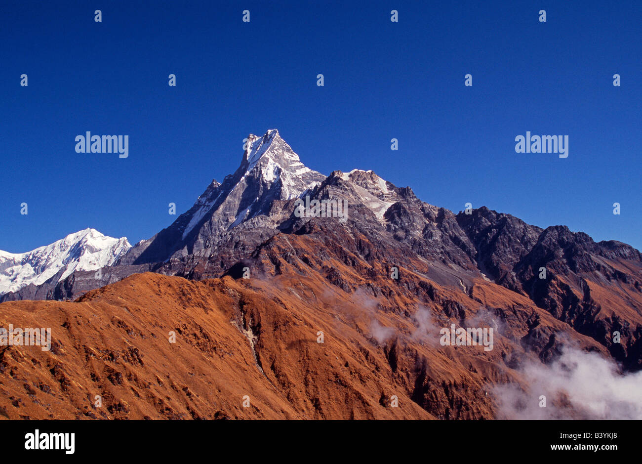 Nepal, Annapurna. The fishtail peak of Machhapuchhare (6,993m Stock ...