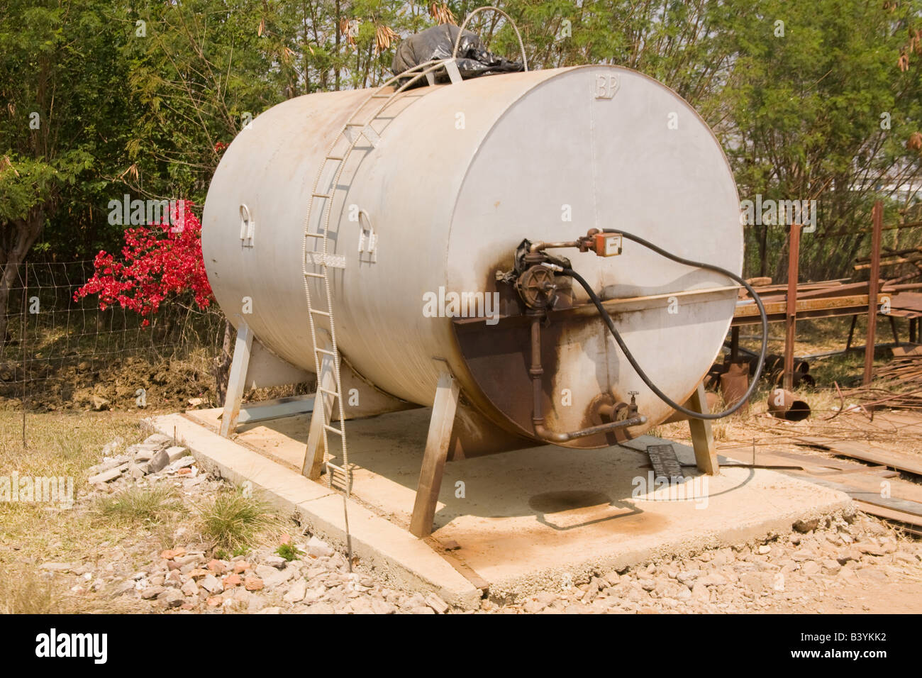 large tank of diesel Zambia Africa Stock Photo - Alamy