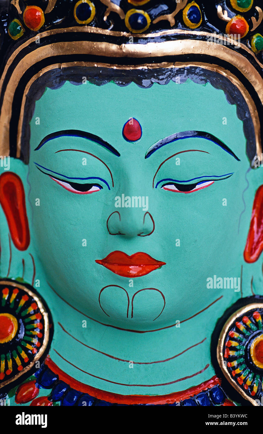 Nepal, Kathmandu. Masks are made of mixture of cotton, clay, and paper ...