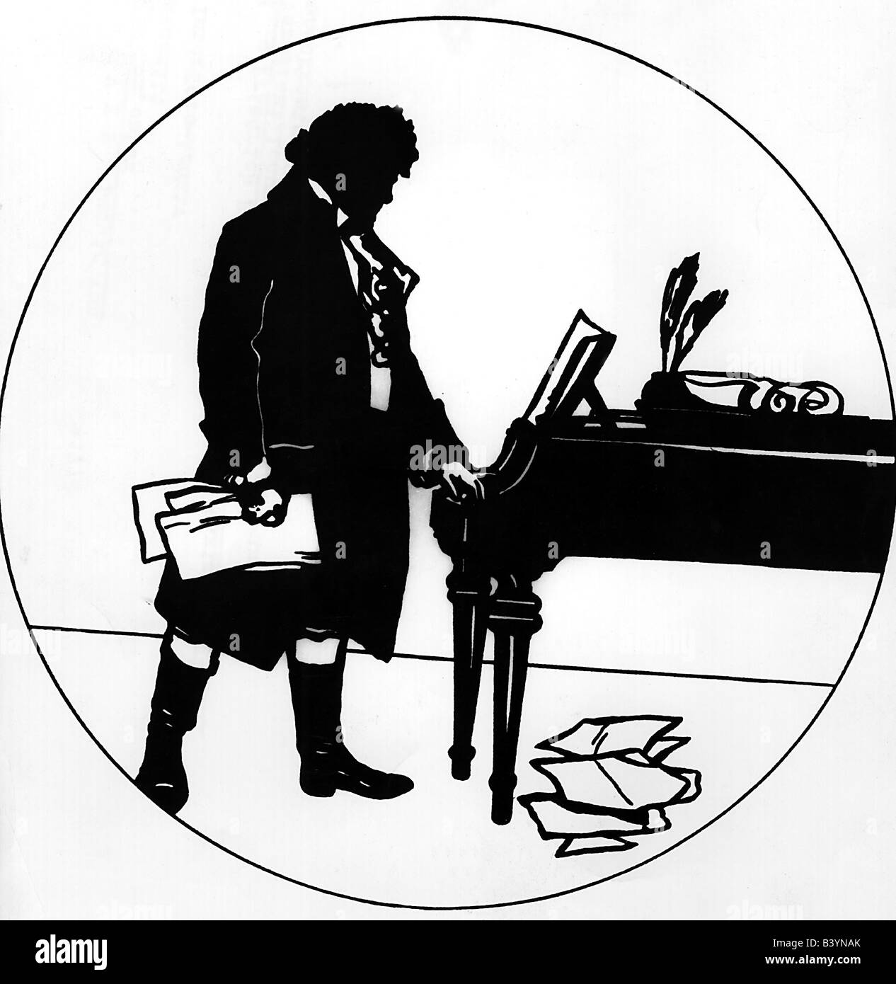 Beethoven Playing Piano