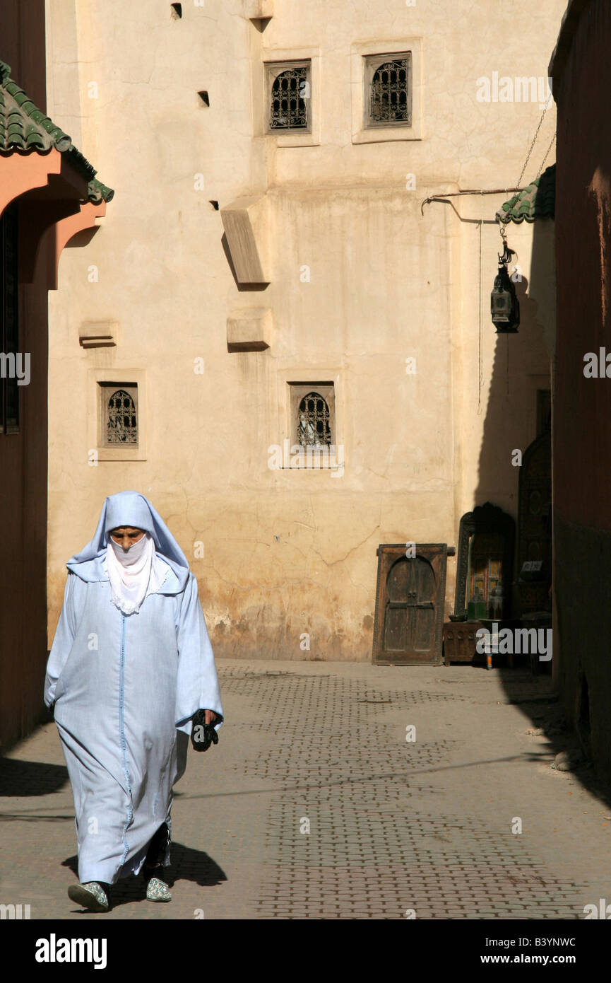 Back street in Marrakech Morocco Stock Photo - Alamy