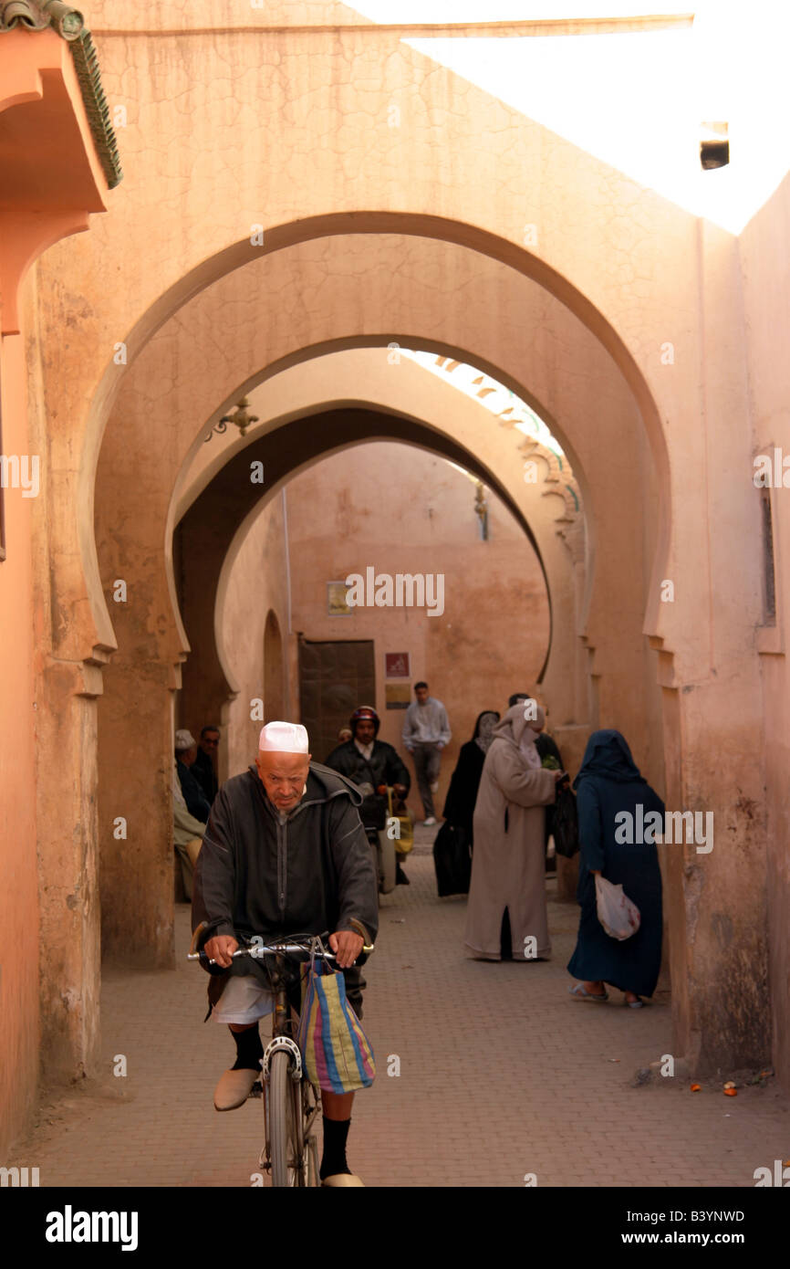 Back street in Marrakech Morocco Stock Photo - Alamy