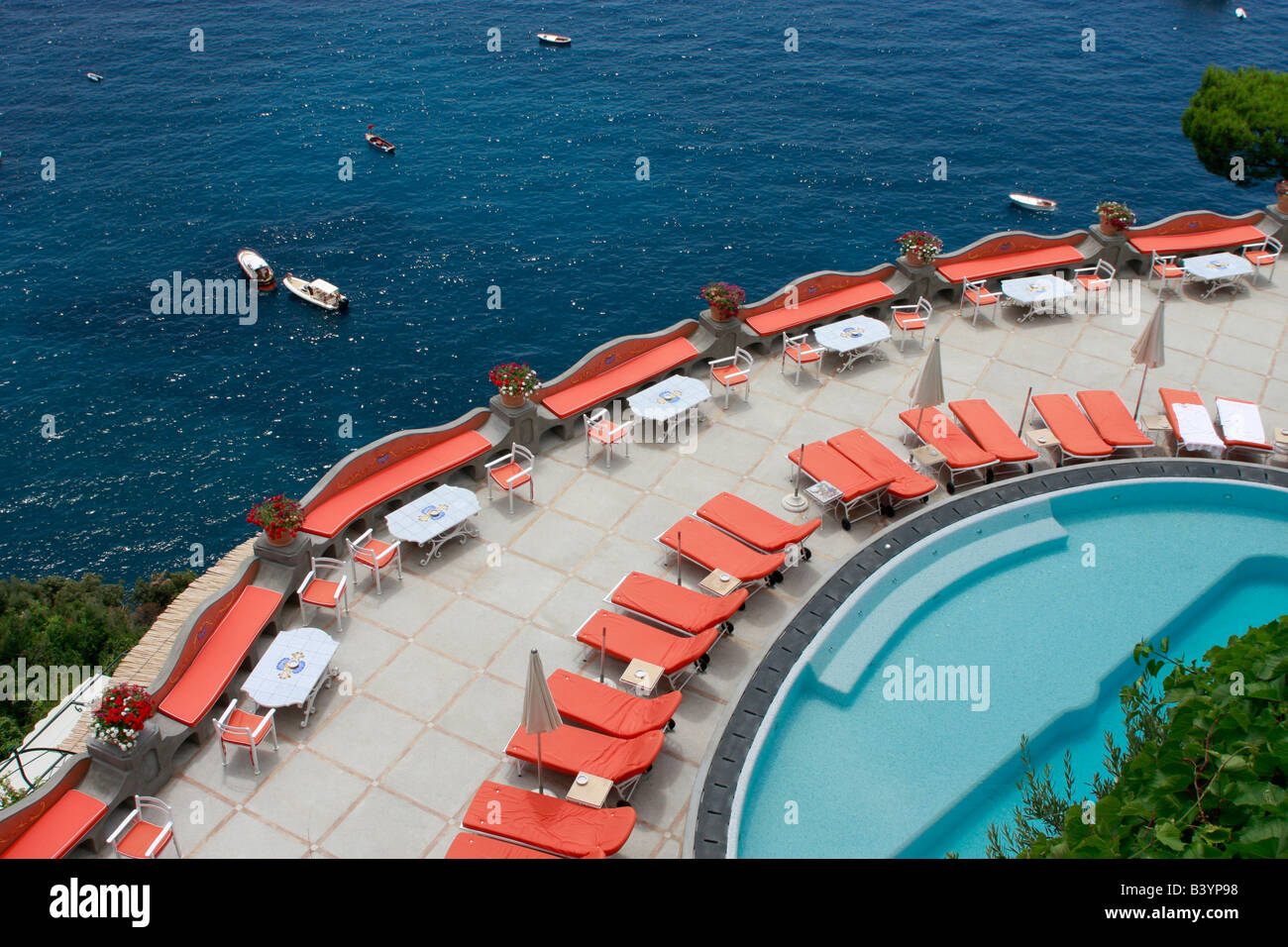 elegant swimming Pool at the luxury near the lovely resort of Positano ...