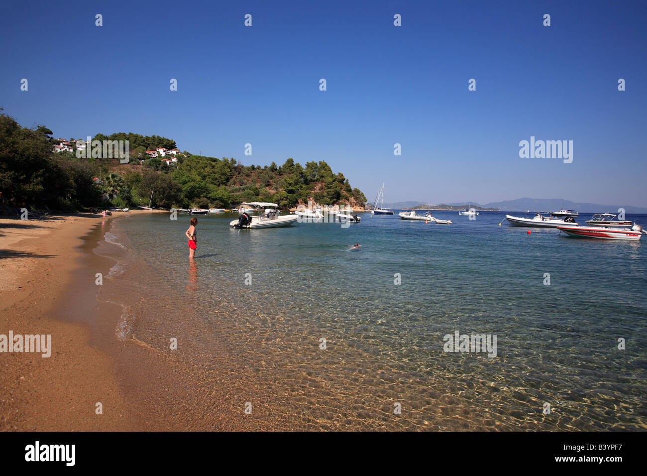GREECE SPORADES SKIATHOS SKLITHRI BEACH Stock Photo - Alamy