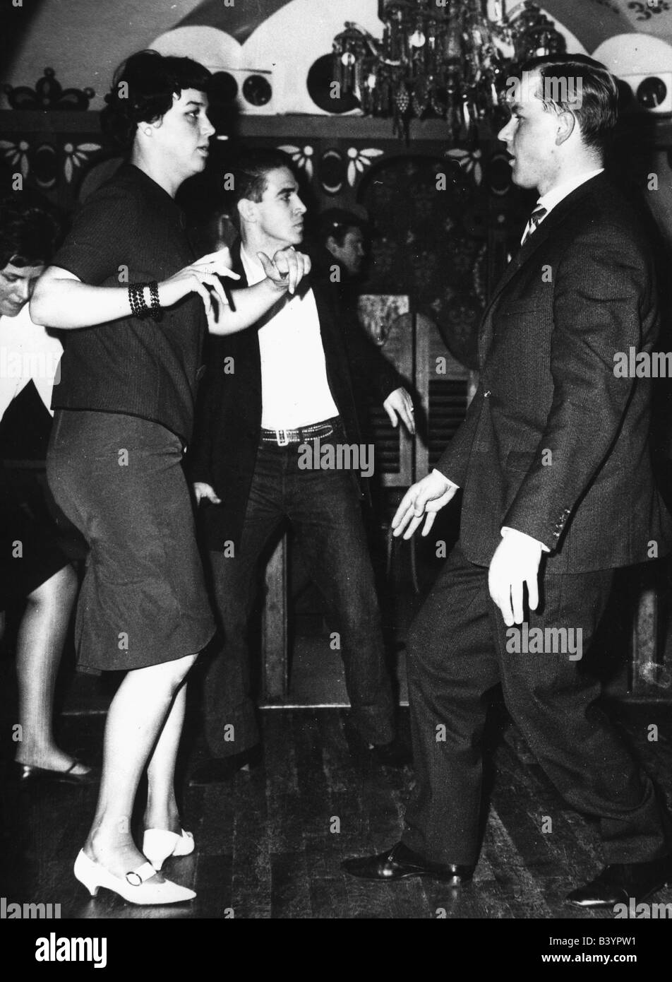 music, dancing, Twist, dancing couple, Munich, Germany, circa 1960 ...