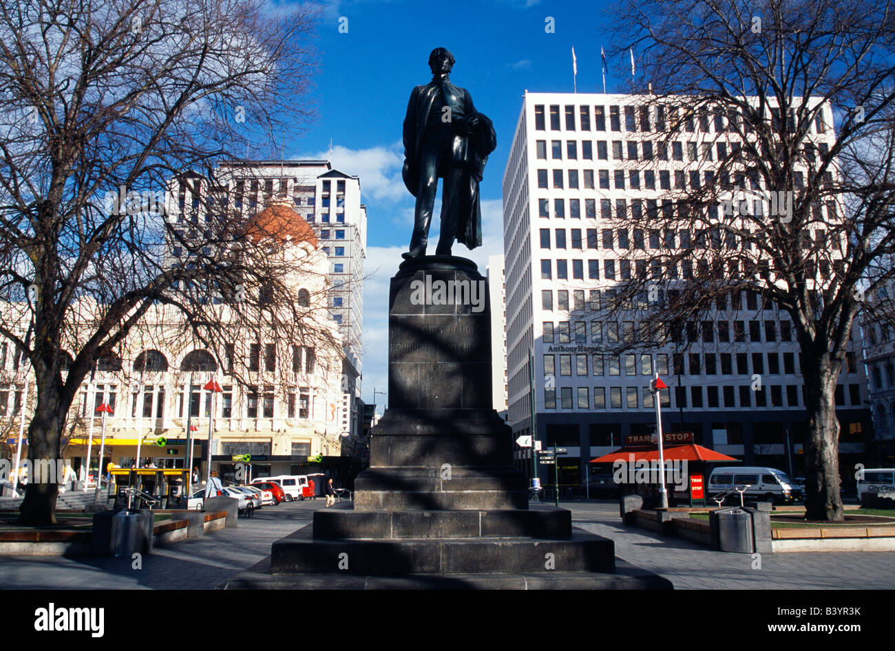 Statue of John Robert Codle, founder of Christchurch, South Island, New ...