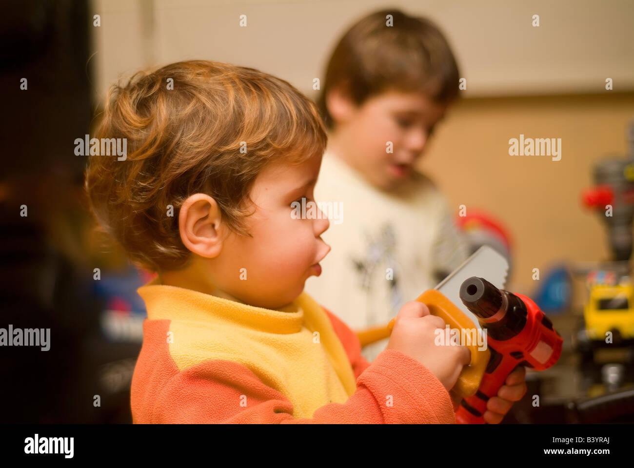 children playing with tools Stock Photo - Alamy