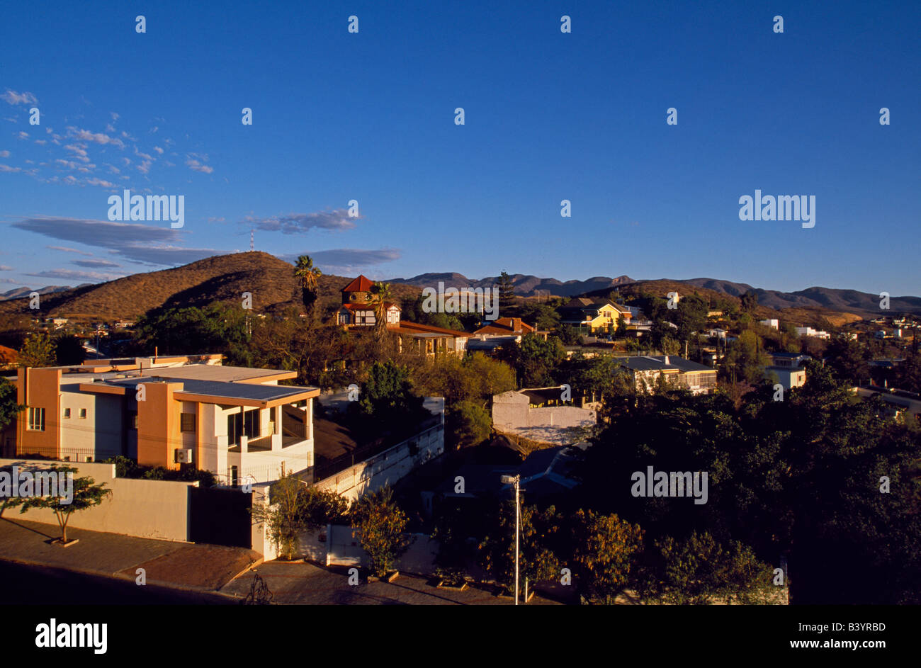 Namibia, Windhoek. View over city from Hotel Furstenhof Stock Photo - Alamy