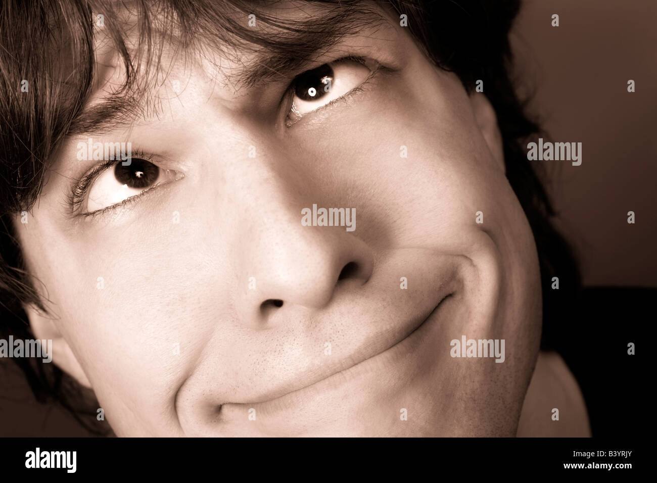 Man making goofy face Stock Photo - Alamy