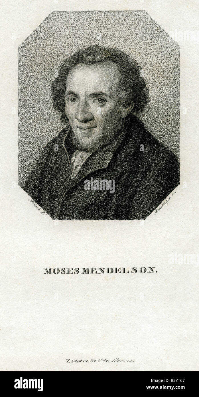 Mendelssohn, Moses, 6.9.1729 - 4.9.1788, German Jewish philosopher ...
