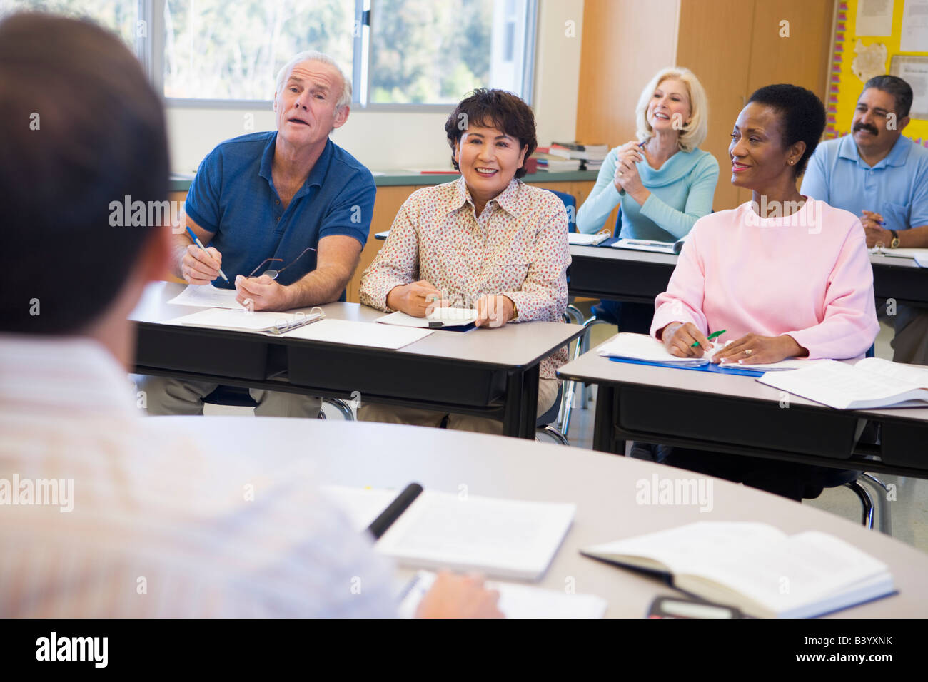 Six students in classroom hi-res stock photography and images - Alamy