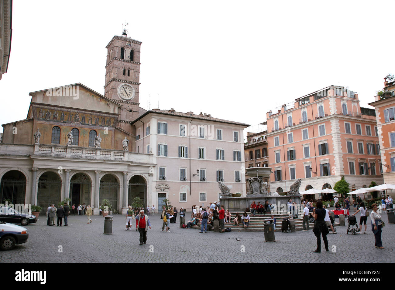 Rome, Italy, Santa Maria in Trastevere Stock Photo - Alamy