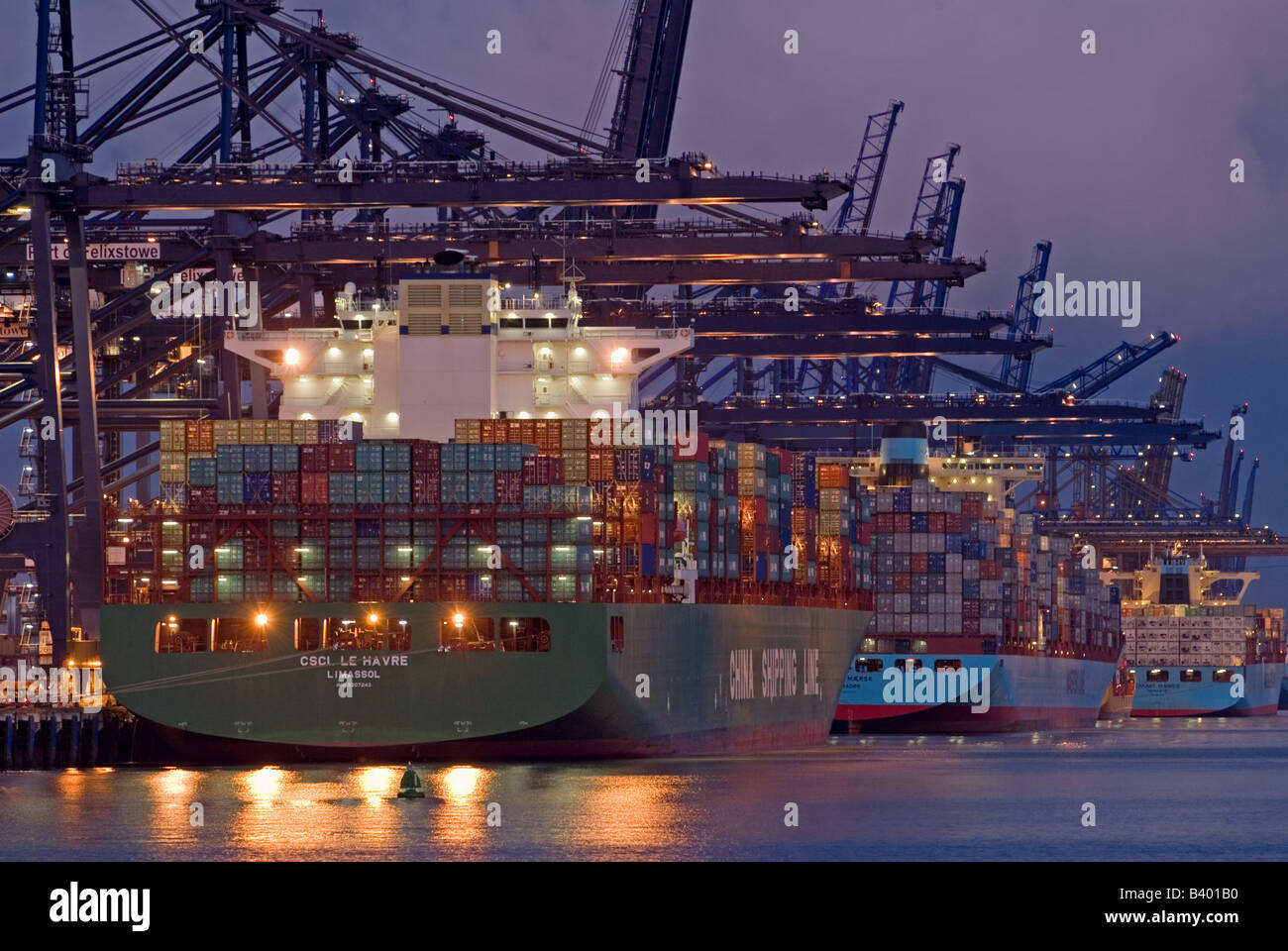 Trinity Quay at the Port of Felixstowe, Britain's largest container ...